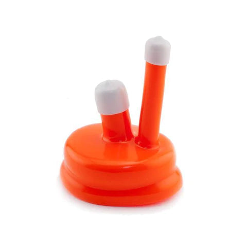 Hoppy | Double Spout Carboy Cap (orange cap) — Hoppy.ca