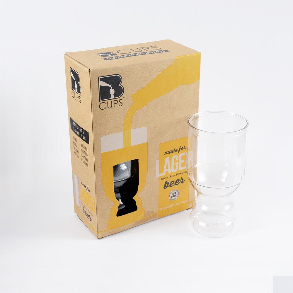 Hoppy | Lager plastic glasses (4 pack) - B CUPS — Hoppy.ca
